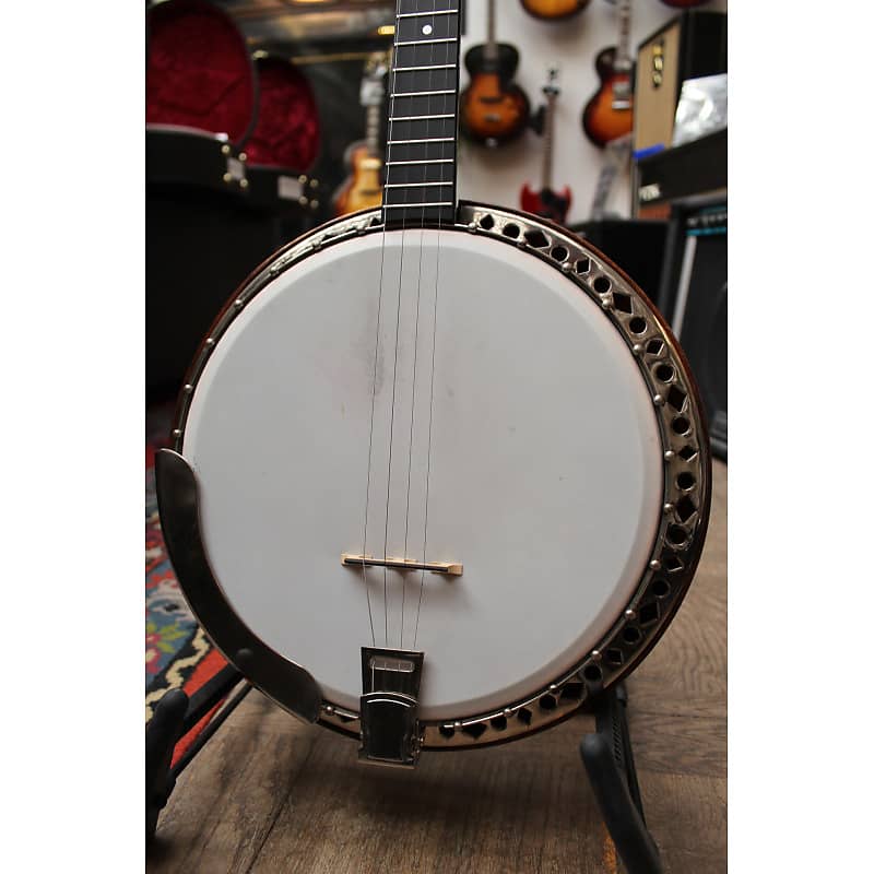 1953 Gretsch The Banner Blue Tenor Banjo | Reverb UK