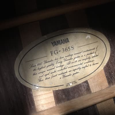 Yamaha FG365S acoustic guitar made in Taiwan 1977-1981 very | Reverb