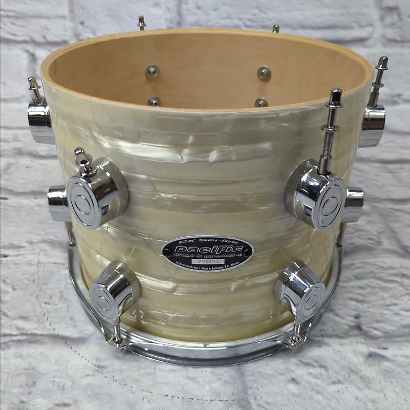Pacific By DW CX Series 10 X 8” Tom Drum PDP - White Onyx | Reverb