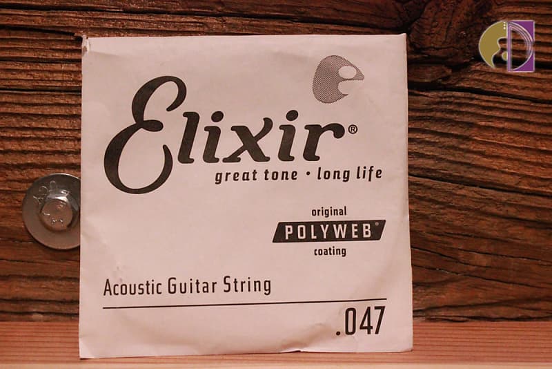 Elixir Polyweb .047 (E String) Acoustic Guitar String 3-Pack | Reverb