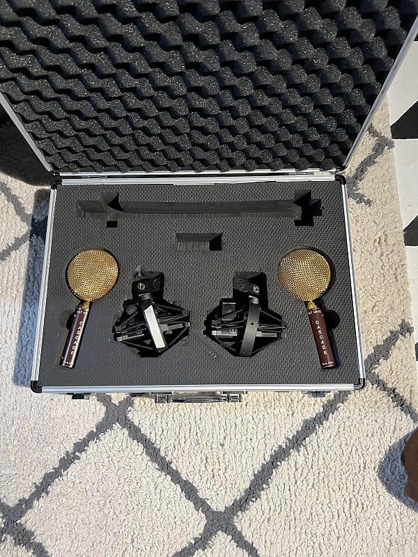 Cascade Fat Head Stereo Ribbon Mics 2010s - Brown and Gold | Reverb