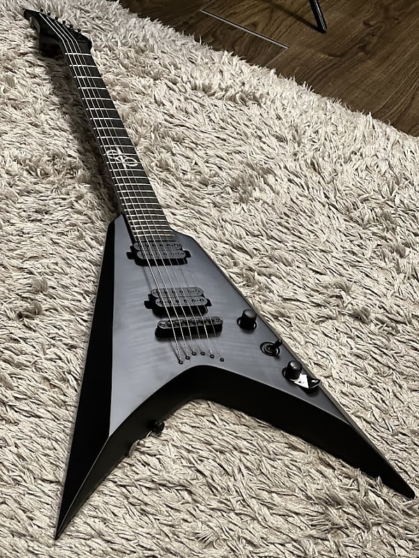 Solar V2.6FBB Baritone in Flame Black Burst Matte | Reverb