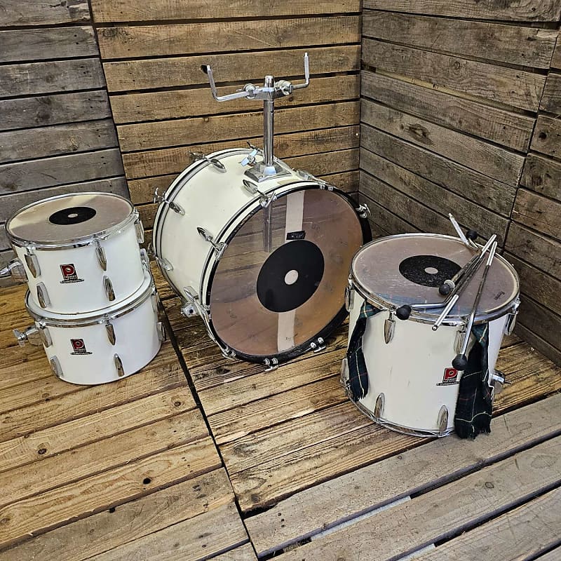 Premier Crown Vintage Drum Kit For Project, Aged White USED! | Reverb