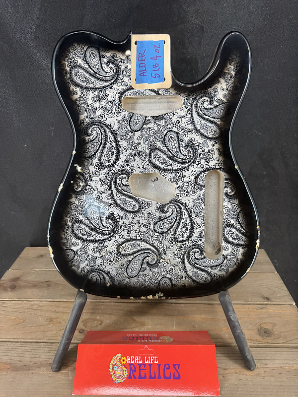 Real Life Relics Tele® Body Black Paisley Burst | Reverb