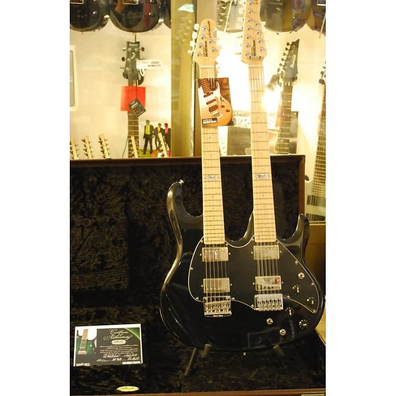 Music Man Silhouette BFR Double Neck Black (Doppio Manico:12 | Reverb