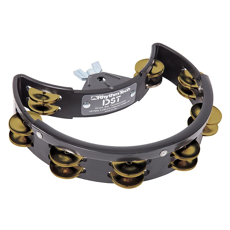 Rhythm Tech Drum Set Tambourine ~ Brass Jingles ~ Black | Reverb