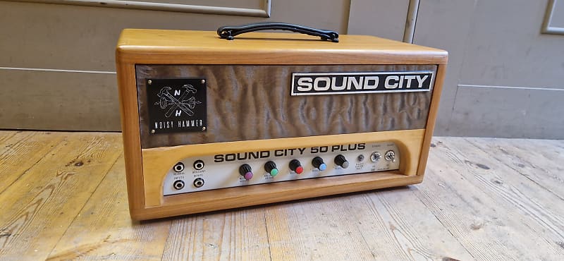 Sound City 50 Plus Valve Guitar Amplifier Head Custom Cherry | Reverb