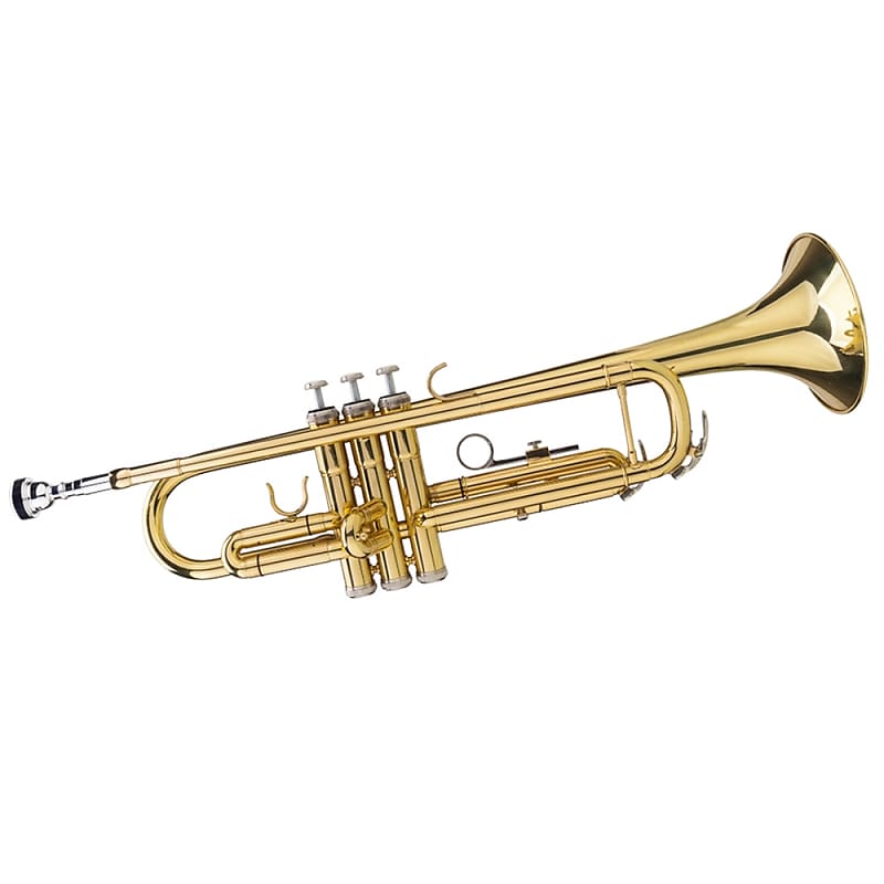 Glarry Brass Trumpet Bb with 7C Mouthpiece Golden | Reverb