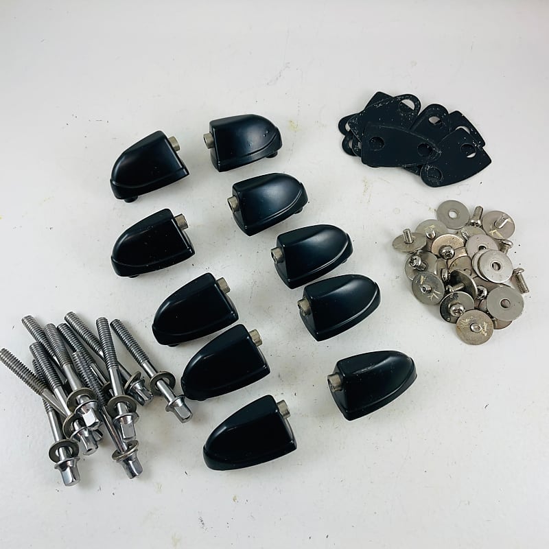 10 x Stagg Tom Drum Lugs & Tension Rods | 25mm | Black #1922 | Reverb