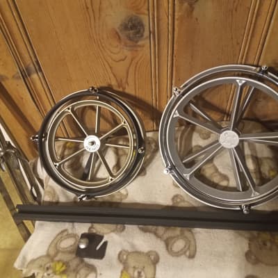 Remo Roto tom 8" and 10" with mounting bar and stand | Reverb