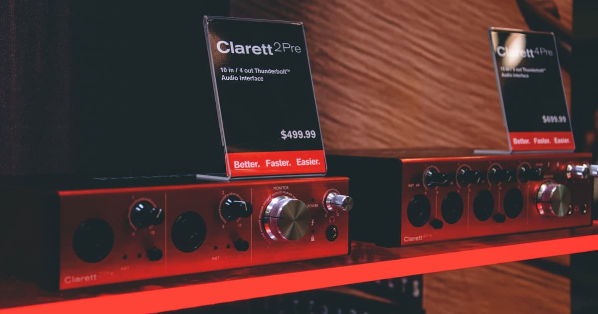 Focusrite Clarett Thunderbolt Interface Series at AES | Reverb News
