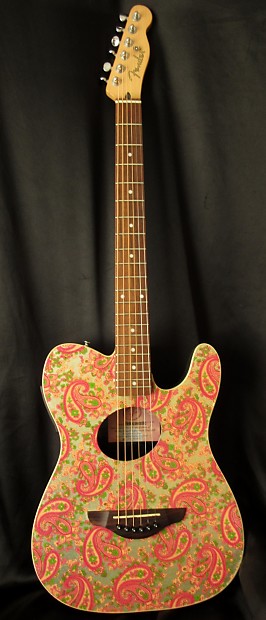 Fender Telecoustic Paisley Finish Electro Acoustic Guitar | Reverb