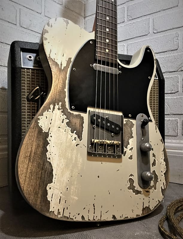 USA Relic Tele Style Electric Guitar Road Worn Almond by | Reverb