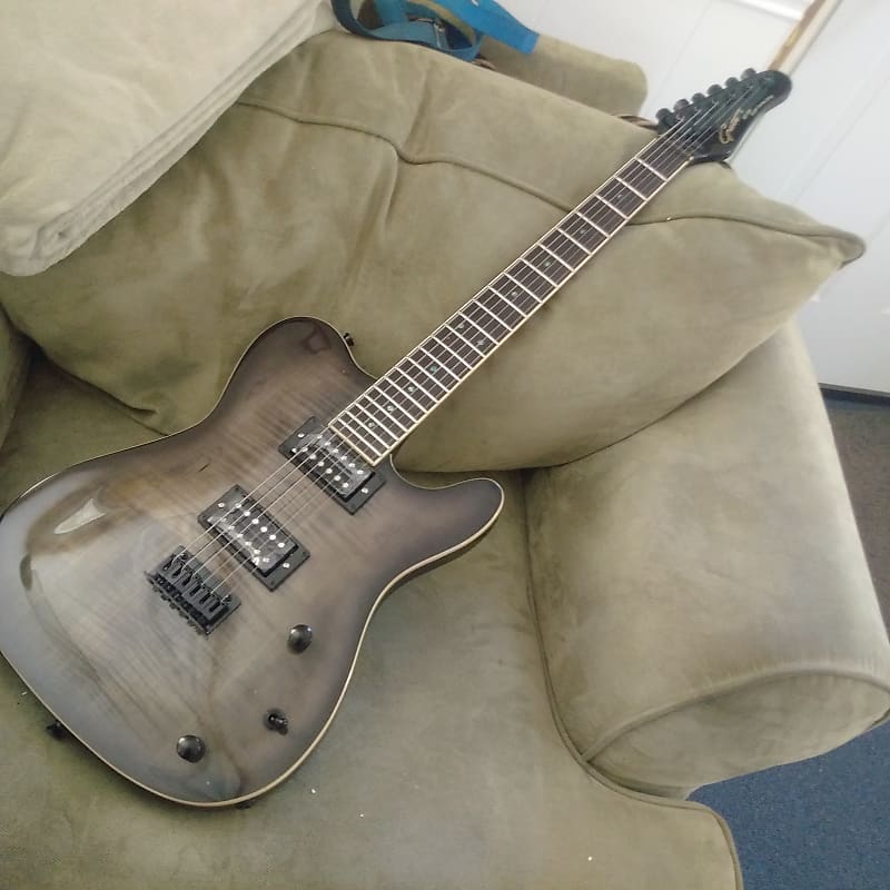 Grote GT-150 2019 - Set Neck T style - Black Flame | Reverb