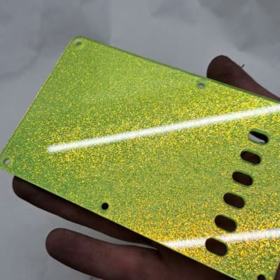 Lefty Left Handed Iridescent Yellow Glitter Tremolo Trem | Reverb