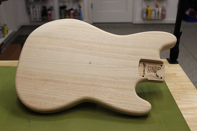 Warmoth Custom Light Southern White Swamp Ash Mustang Body | Reverb