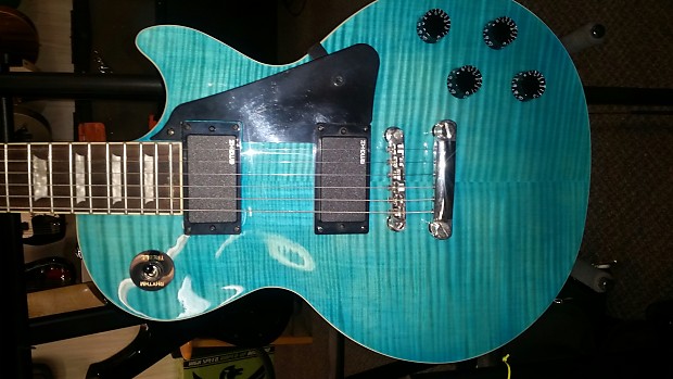 Epiphone Les Paul Light Blue Flametop | Reverb UK