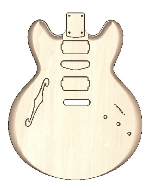 Custom Order Weasel Guitars 335/Strat HSH Tremolo Body | Reverb