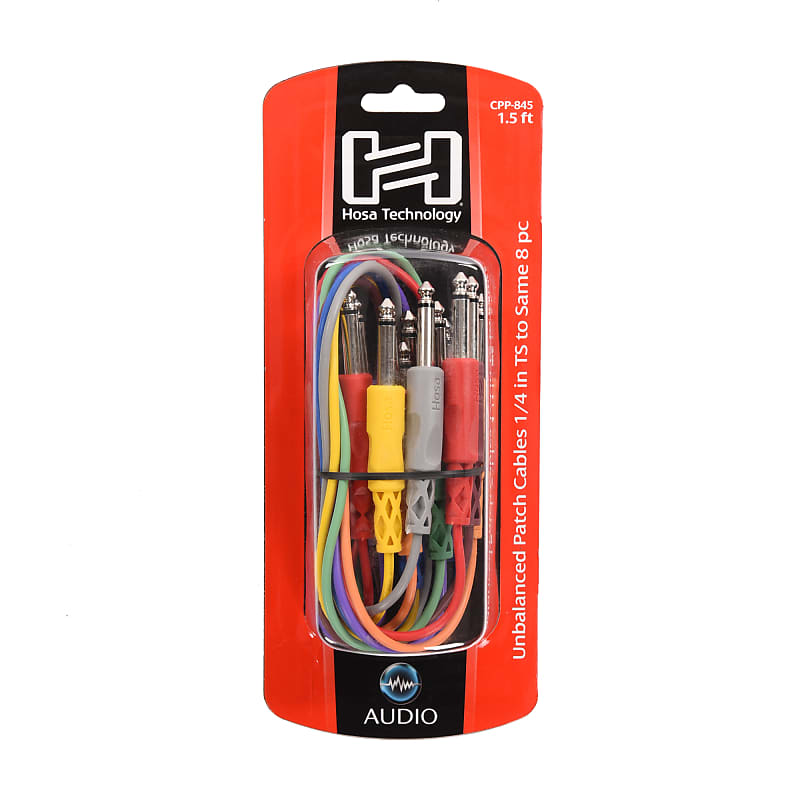 Hosa CPP-845 1/4-inch TS Male Patch Cable 1.5' Various Colors | Reverb