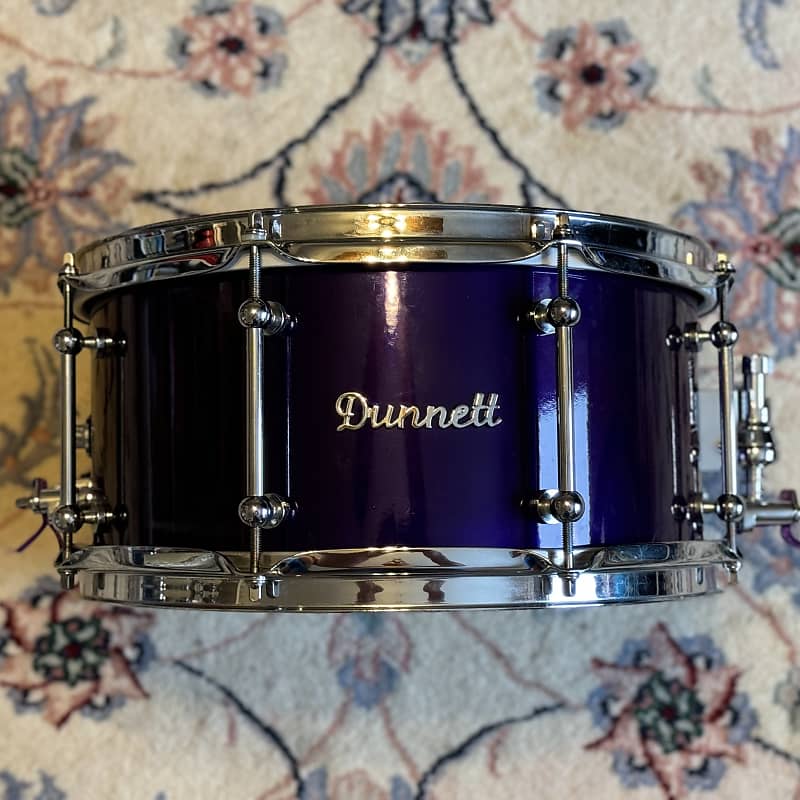 Dunnett 13”x6.5” Stainless Steel Snare - Purple | Reverb