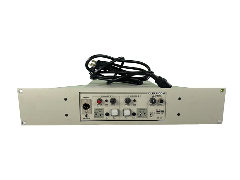 Clear-Com CS-222 2 Channel Main Station with Rack Mount | Reverb
