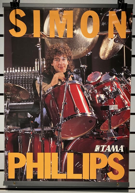 Simon Phillips Tama Drums Dealer Laminated Poster Sign | Reverb