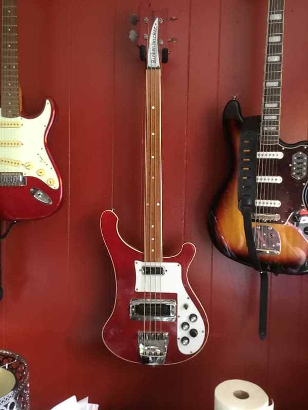 Rickenbacker 4001 1974-Red Fretless | Reverb