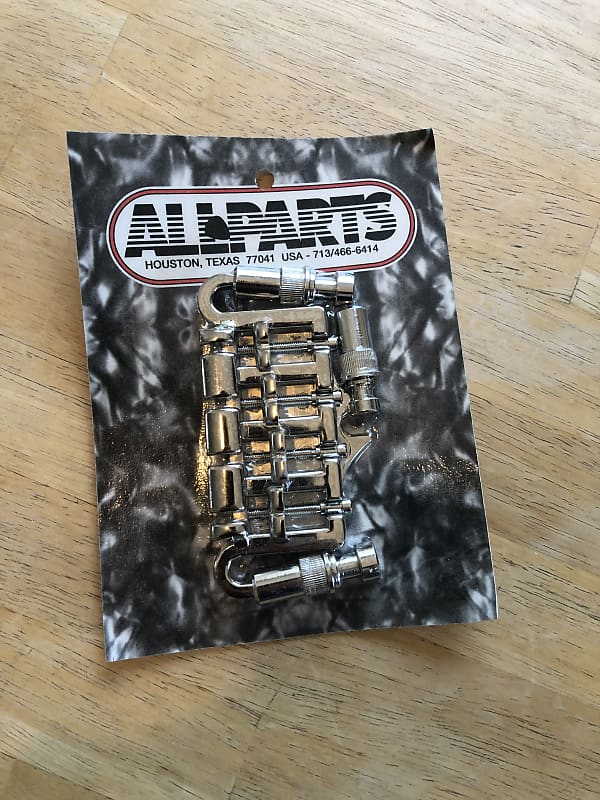 Allparts Gibson bass style 3 point bridge - Nickel | Reverb
