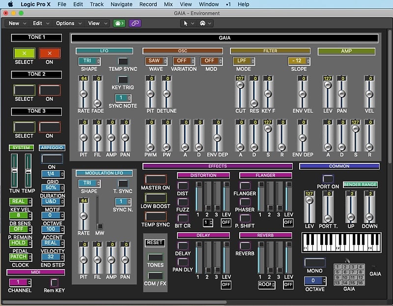 Virtual ROLAND GAIA editor / programmer - LOGIC v4 - X | Reverb UK