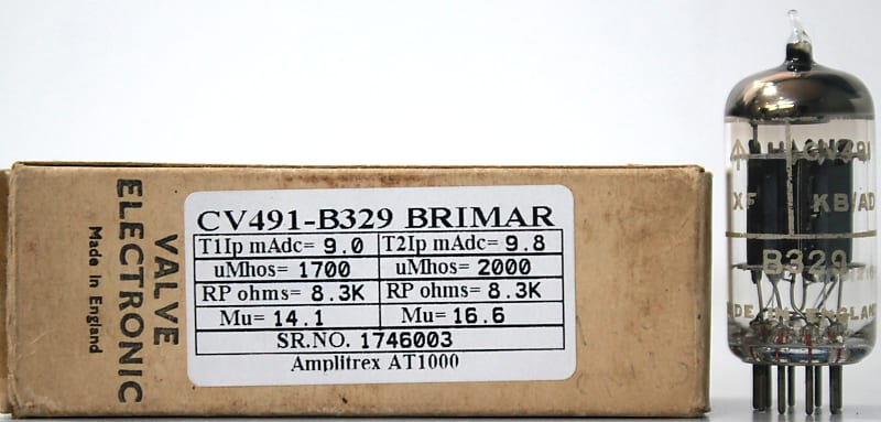 CV491 B329 Brimar made in England Amplitrex Tested | Reverb