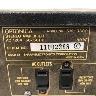 Optonica SM-3300 Amplifier HiFi Stereo Amp Audiophile Vintage | Reverb