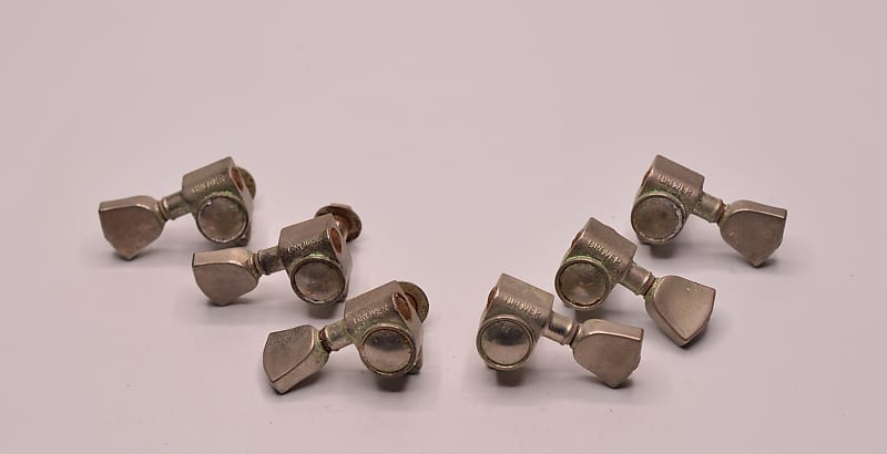 Vintage Grover Tuners Keystone/Tulip ~AGED~ Nickel Rotomatic | Reverb