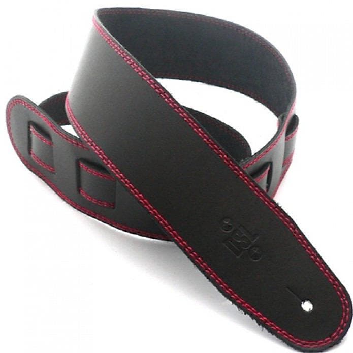 DSL Straps Premium Leather Guitar Strap 2.5" Wide - Black | Reverb