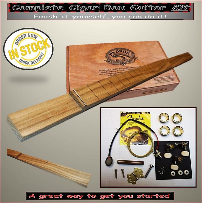 Cigar Box Guitar Complete Kit! catoctin mountain music #49 | Reverb