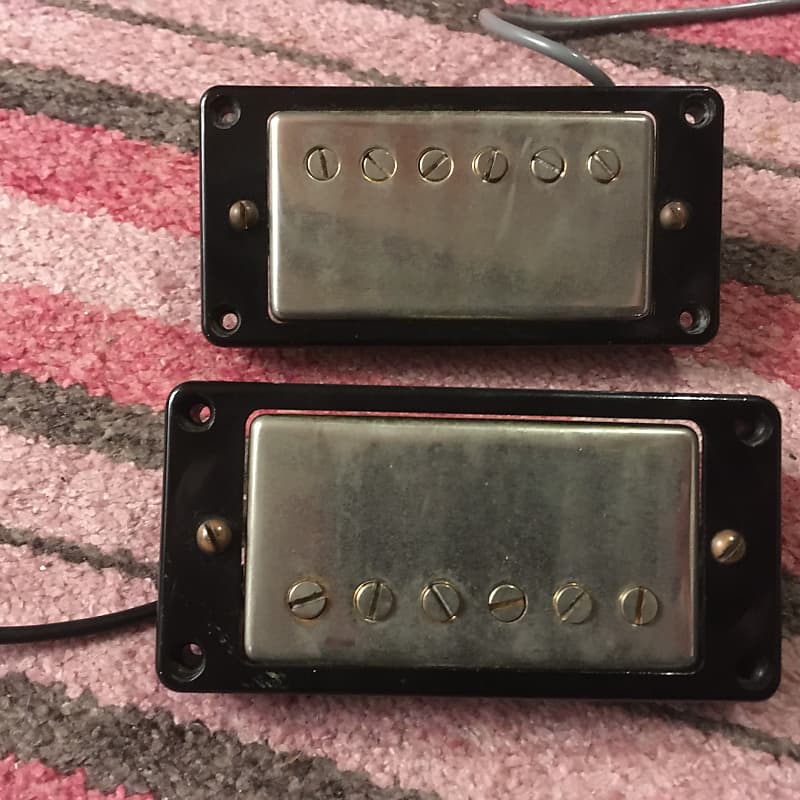 Vintage 70's Maxon Humbucker Pickup Set Worn Gold Japan | Reverb