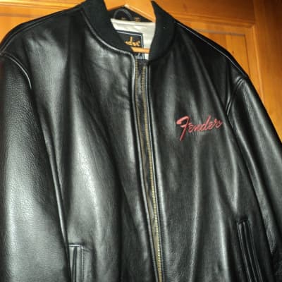Fender Black Leather Jacket (M) | Reverb