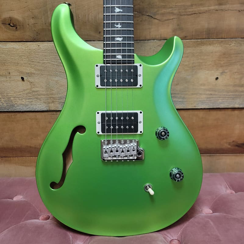 PRS CE-24 Semi Hollow Matte Satin Lime (Custom Color) - w/ | Reverb