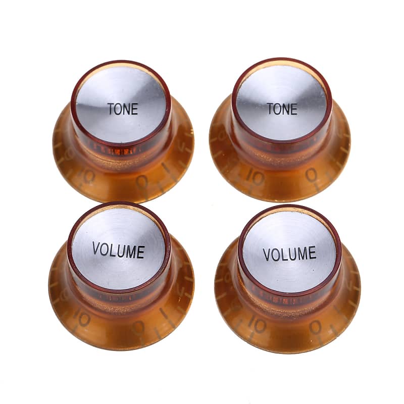 Brio Set of 4 Reflector Knobs Amber w/Silver Top | Reverb Canada