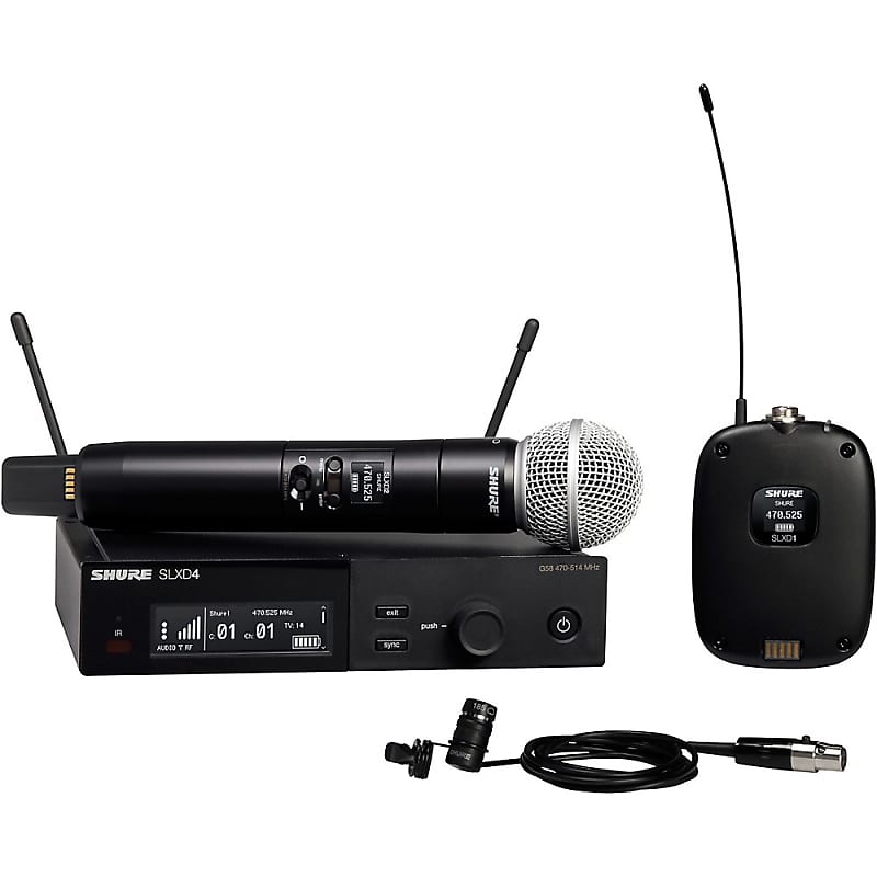 Shure SLXD124/85 Combo System with SLXD1 Bodypack, SLXD4 | Reverb