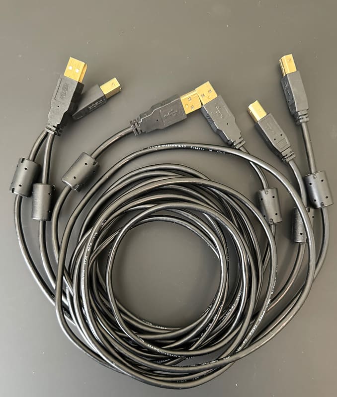 3 cables - Tripp Lite MIDI USB 3-foot cables | Reverb