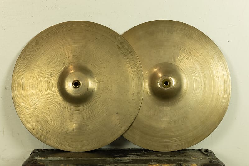 1930s Zenjian 13" Hi Hat Cymbals 456g 672g | Reverb