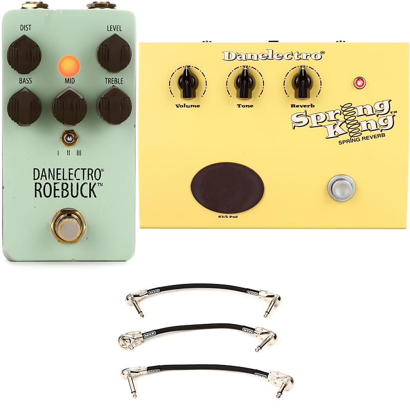 Danelectro Roebuck Distortion and Spring King Reverb Pedal | Reverb