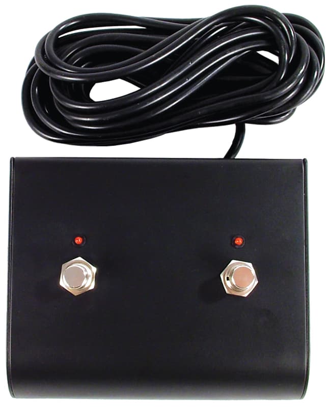 Black Two Button Footswitch with LED, 1/4 TRS Plug | Reverb