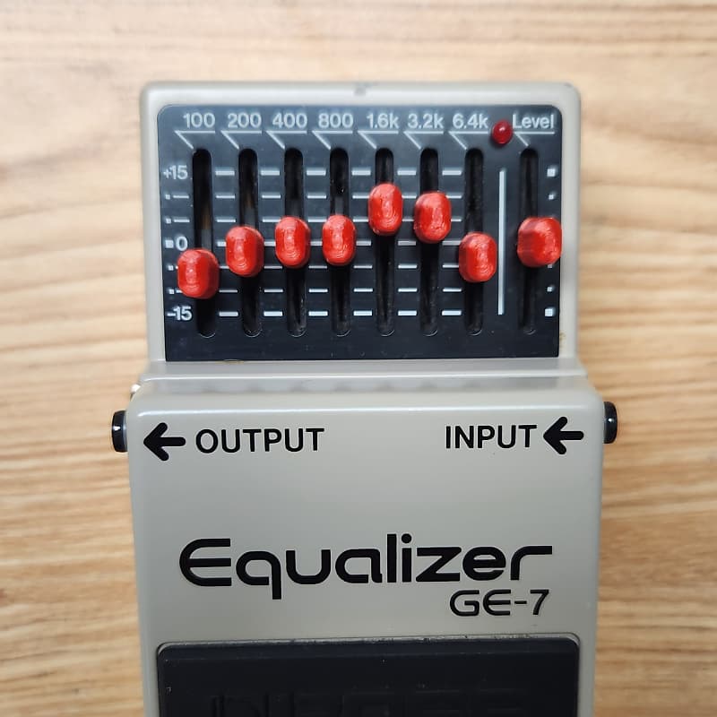 Red Slider Caps / Knobs for Boss GE-7 / GEB-7 (Set of 8 Caps | Reverb