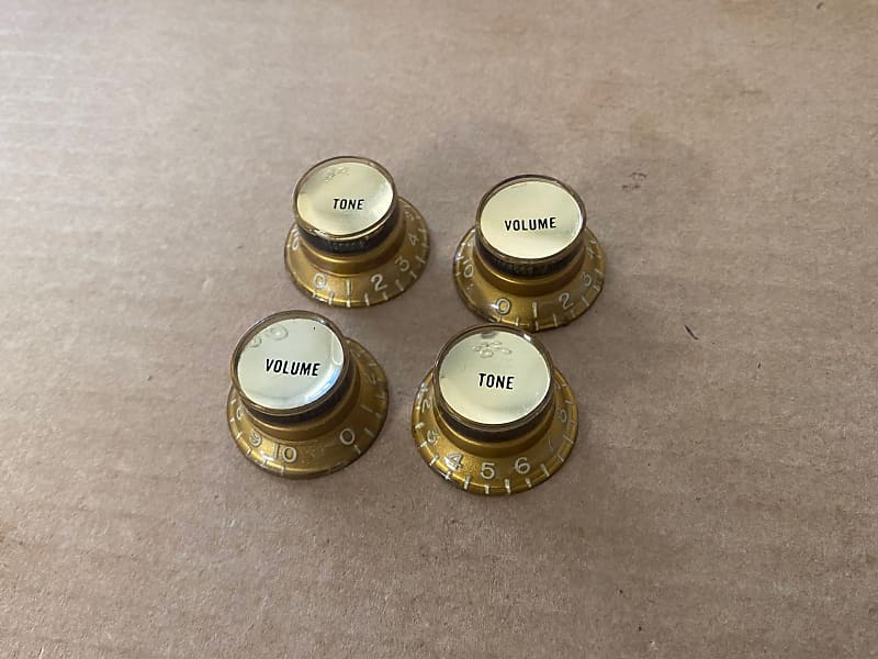 Gibson Vintage 1968 Les Paul Gold Reflector Knobs ES 335 1969 | Reverb