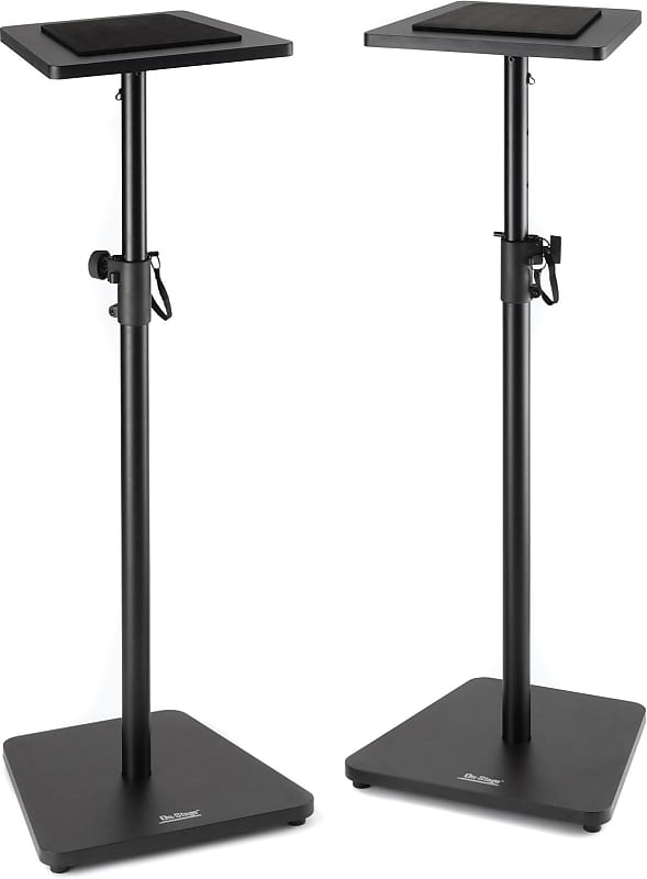 On-Stage SMS7500 Wood Studio Monitor Stands - Black | Reverb