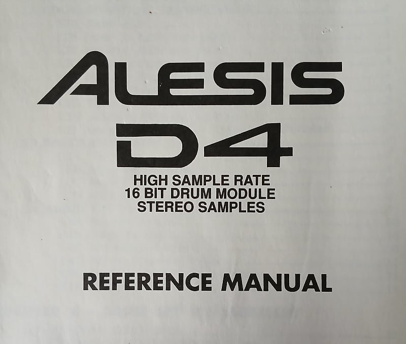 Reference Manual for Alesis D4 High Sample Rate16 Bit Drum | Reverb