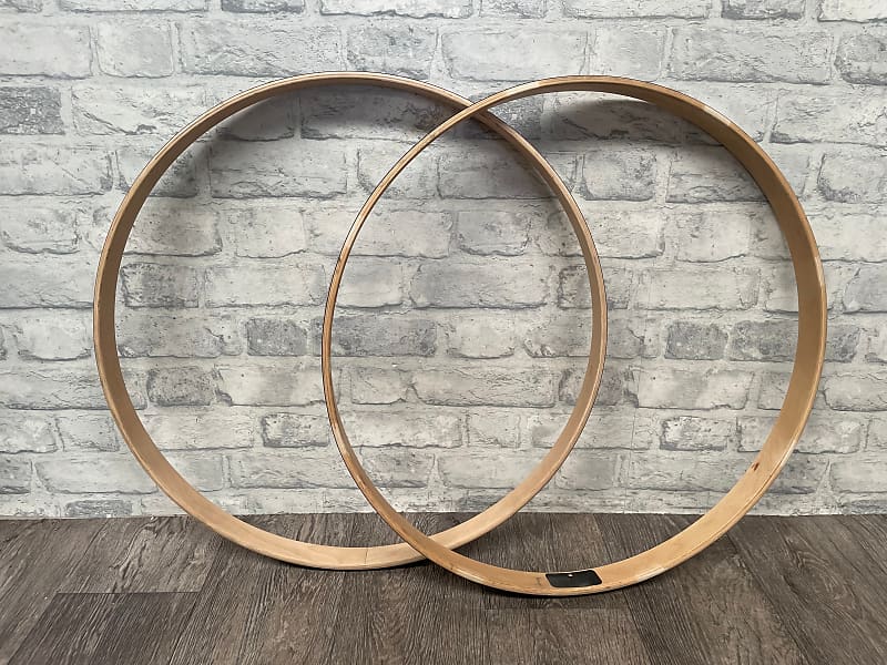 Pearl Vision Bass Drum 22” Wooden Hoops Rims Hardware Tension | Reverb