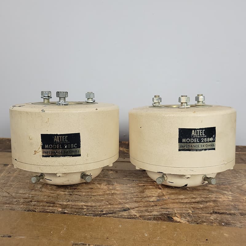 Pair of Altec 288C Drivers 24 Ohm Cream Western electric era | Reverb