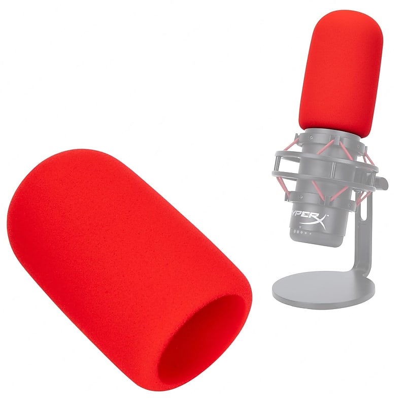 Red Pop Filter for HyperX QuadCast - Microphone Cover Foam | Reverb